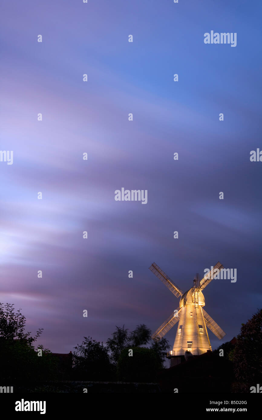 The Union Mill at dusk, Cranbrook, Kent, England, Europe Stock Photo ...