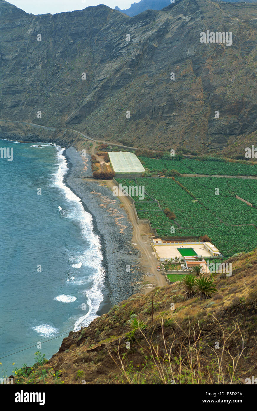 Playa de Hermigua La Gomera Canary Islands Spain Atlantic Ocean Europe Stock Photo - Alamy