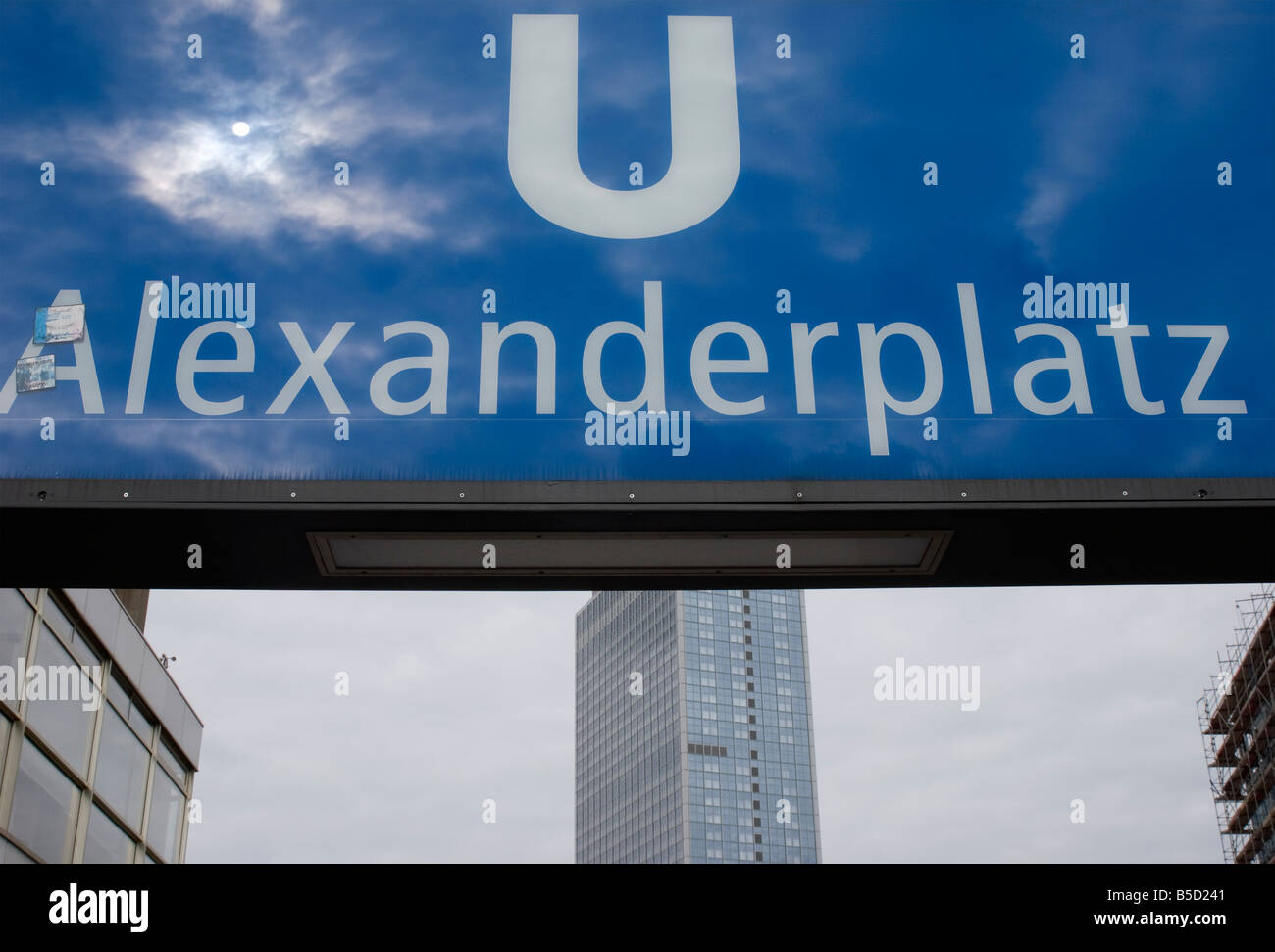 Alexanderplatz underground sign Berlin Germany Stock Photo - Alamy
