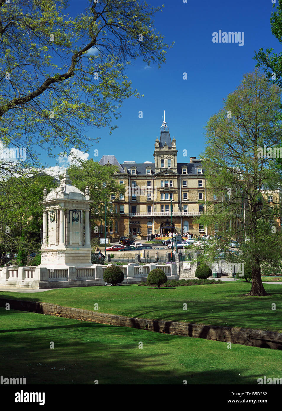 Cenotaph war memorial in Central Gardens in front of the Town Hall ...
