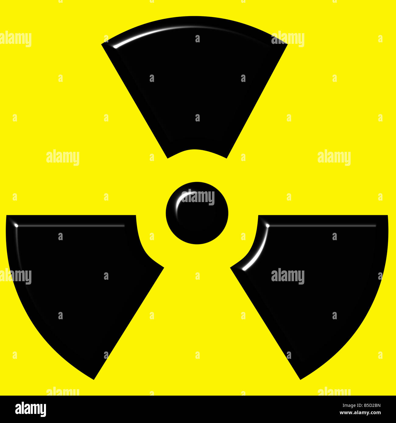 3d radioactive warning sign Stock Photo - Alamy