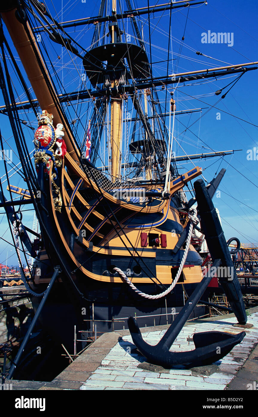 HMS Victory Nelson apos s flagship at the Battle of Trafalgar in the ...