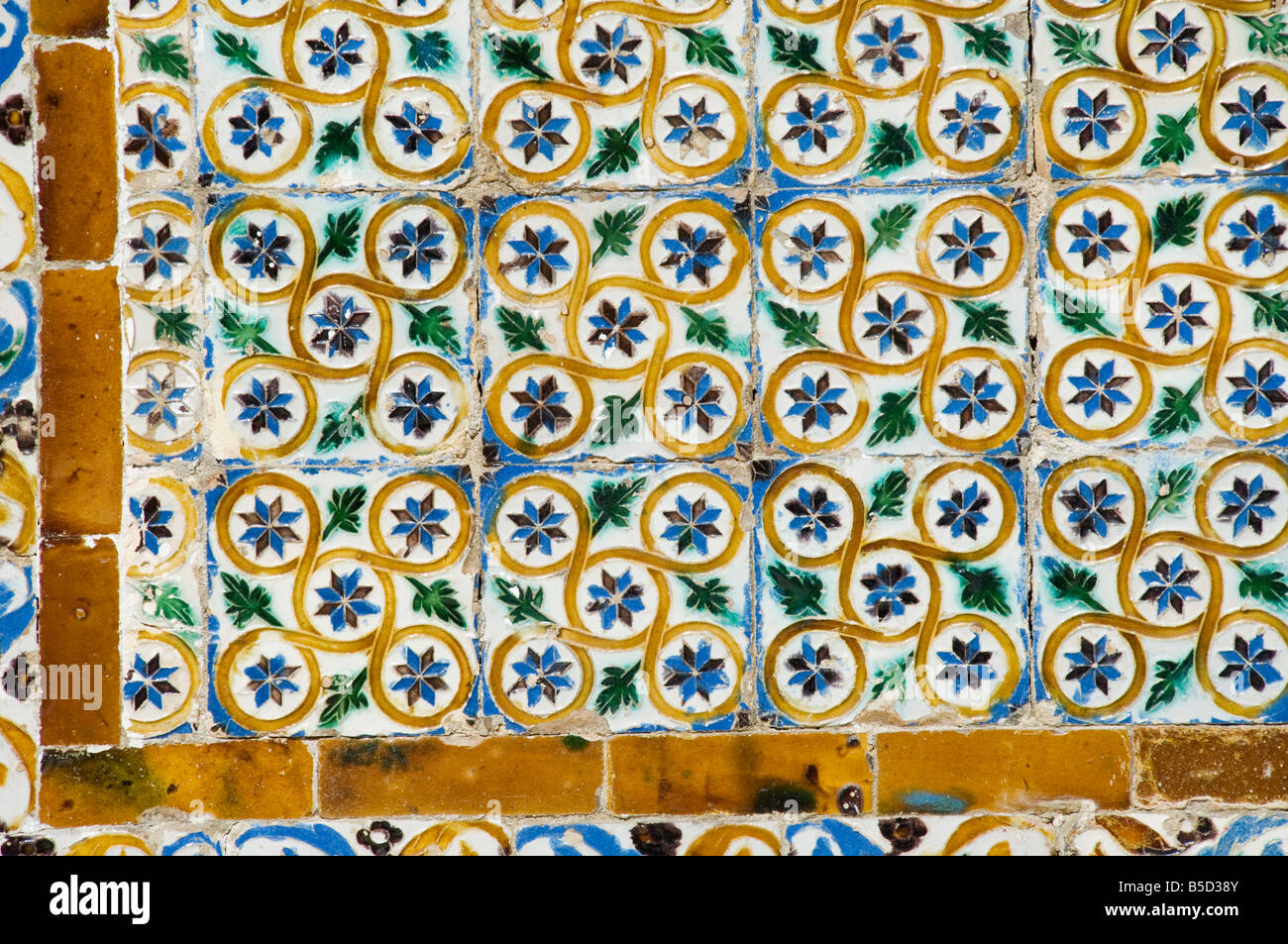 Azulejos tiles in mudejar style hi-res stock photography and images - Alamy