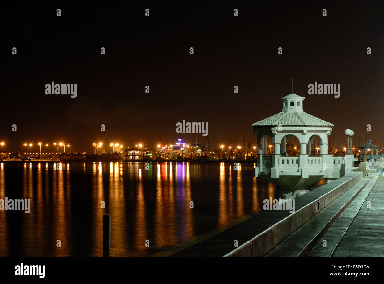 Promenade in Corpus Christi at night, southern Texas USA Stock Photo ...