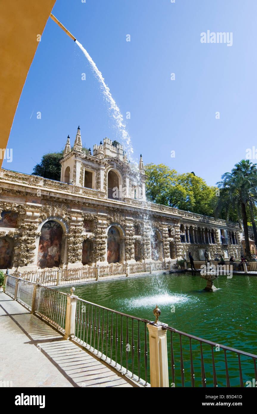 The pool of Mercury in the Real Alcazar, UNESCO World Heritage Site ...