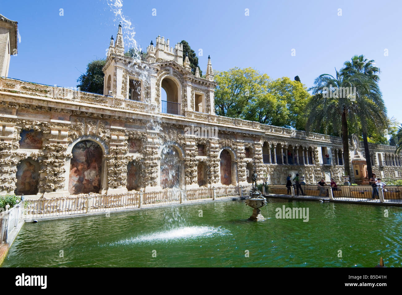 The pool of Mercury in the Real Alcazar, UNESCO World Heritage Site ...