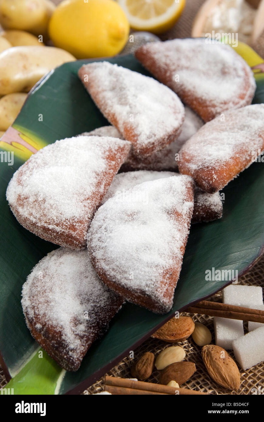 Truchas de batata dulce, food of the Canary Islands, Spain, Europe ...