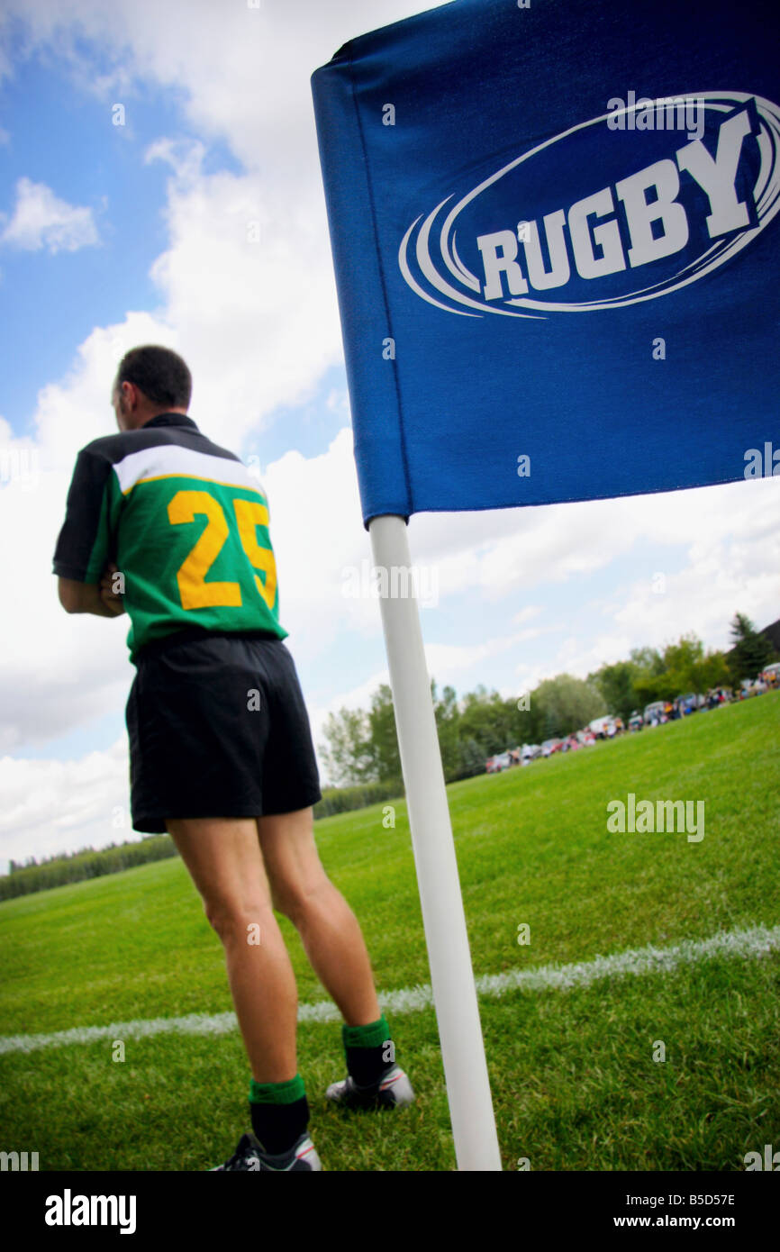 Rugby referee watching the game Stock Photo - Alamy