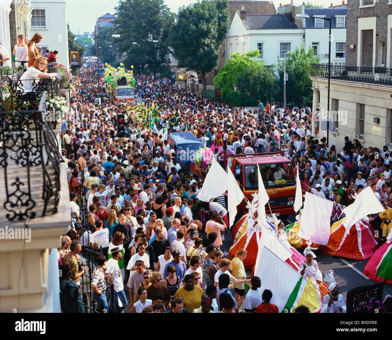 Colourful parade at the Notting Hill Carnival Notting Hill London ...