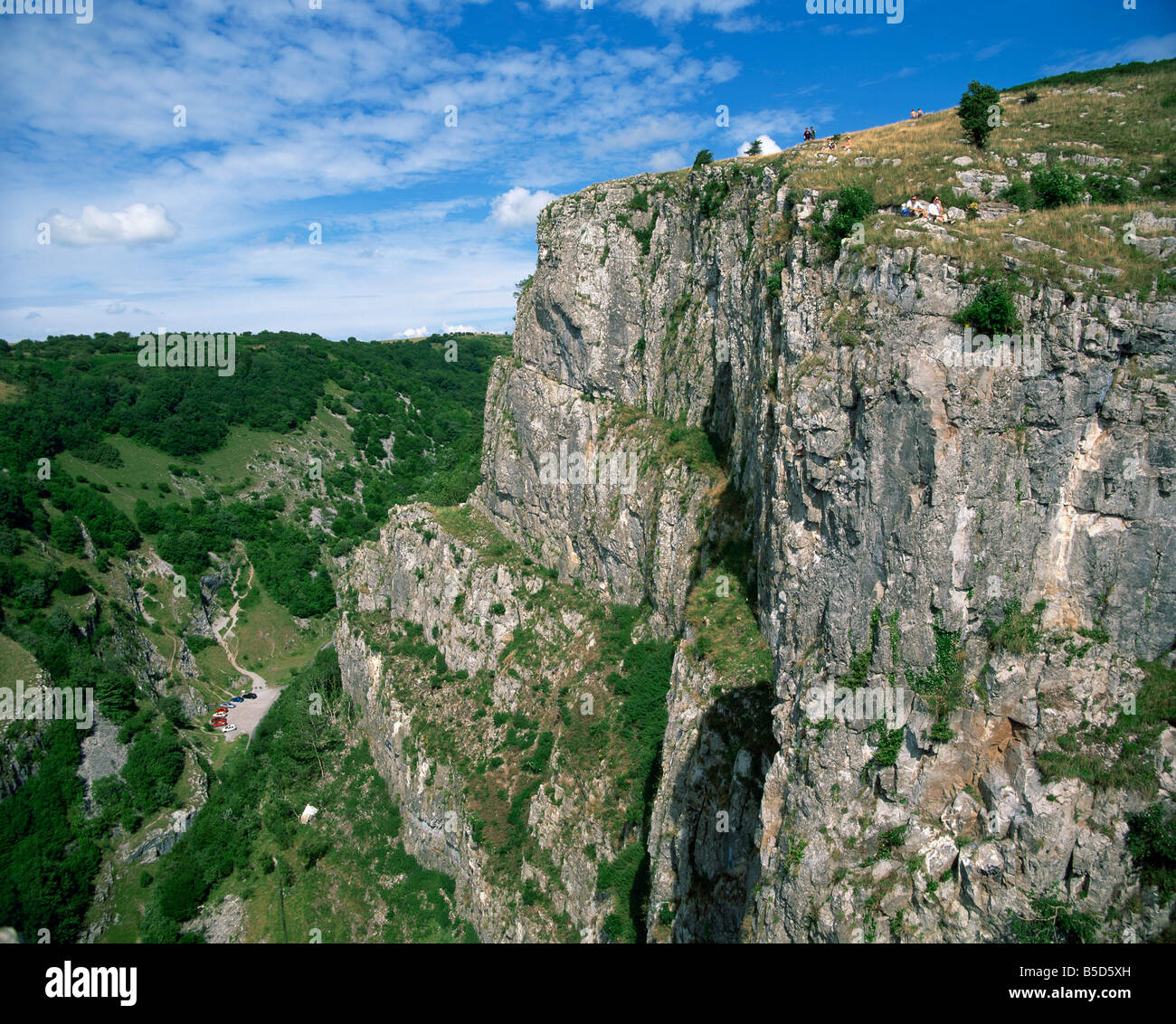 Cheddar Gorge tourist attraction, limestone rock formations, Somerset ...