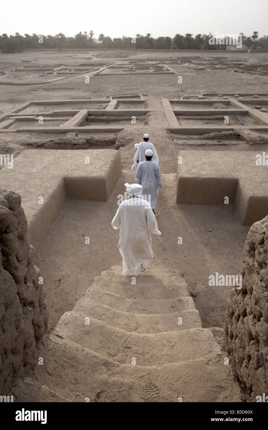 The grounds surrounding the mud-brick Western Deffufa, the seat of the ...