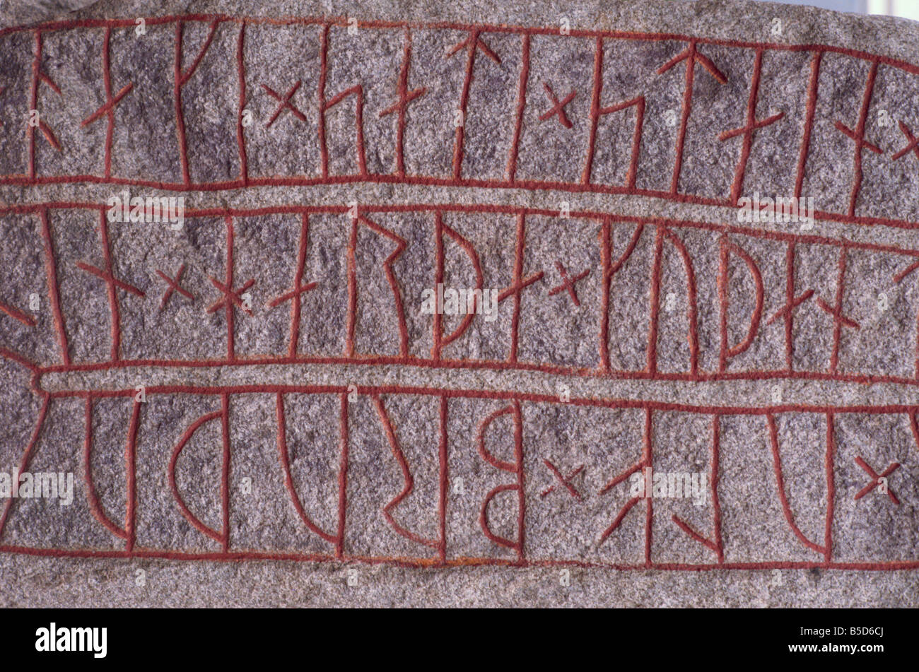 Runic stone erected by Ake in memory of his borther Ulf circa 1000AD ...