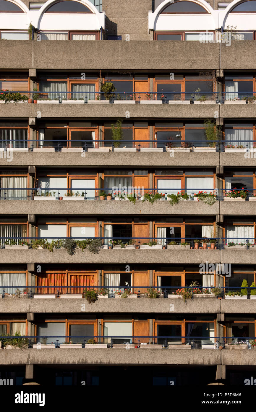 Apartment Block The Barbican Centre London England Stock Photo - Alamy
