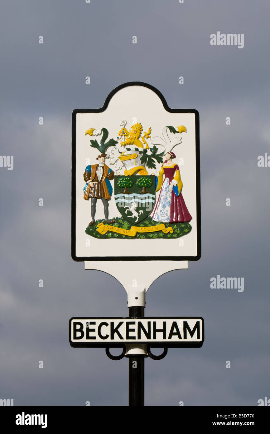 Village sign, Beckenham, Kent UK Stock Photo - Alamy