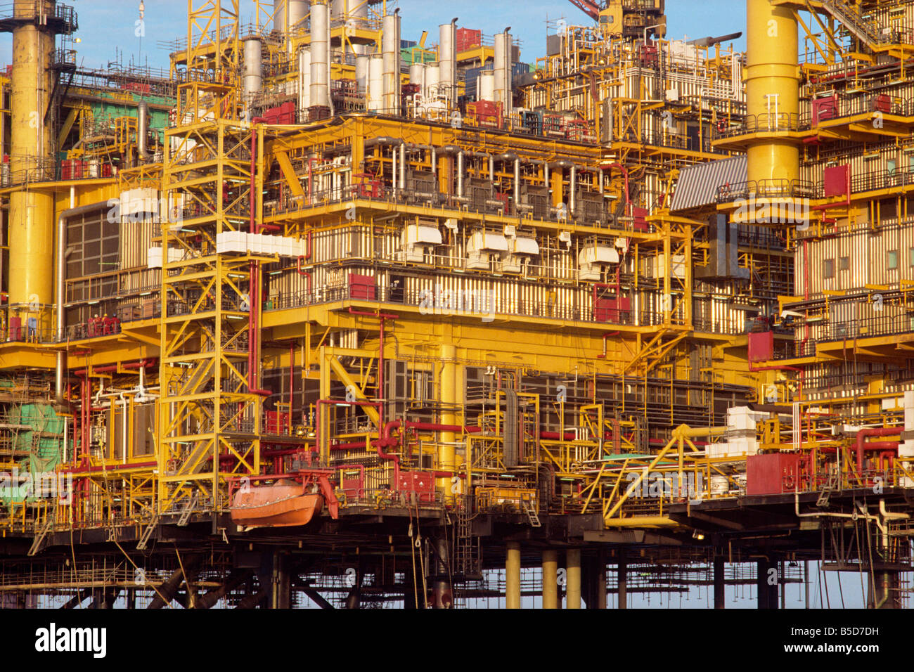Central processing platform Morecombe Bay Gas Field Lancashire England ...