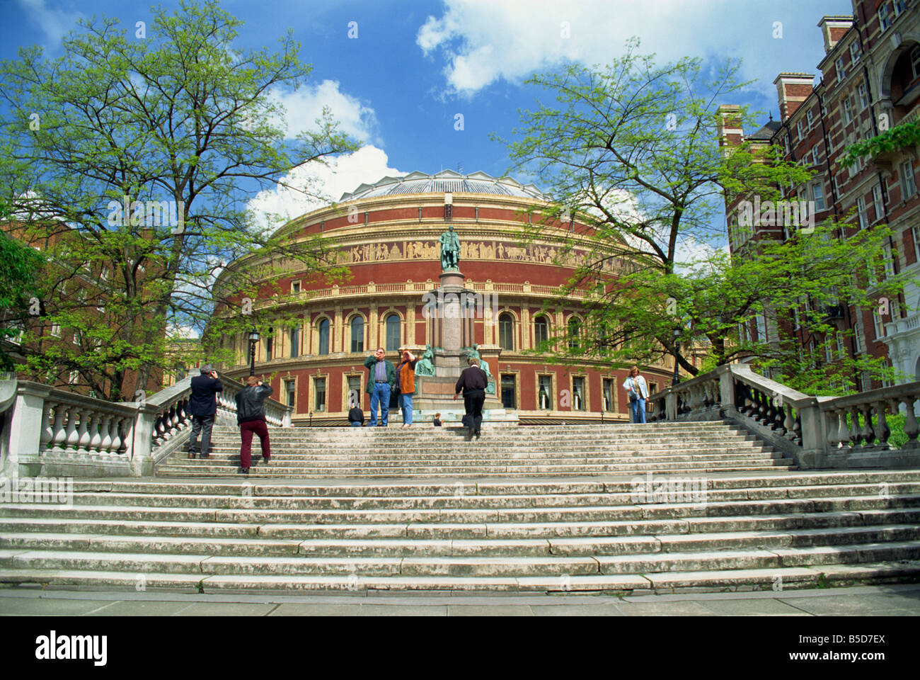 Memorial before the Royal Albert Hall built in 1871 and named after ...