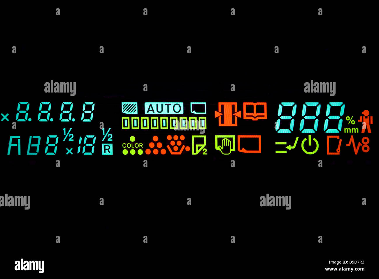 colour phosphorescent display Stock Photo - Alamy