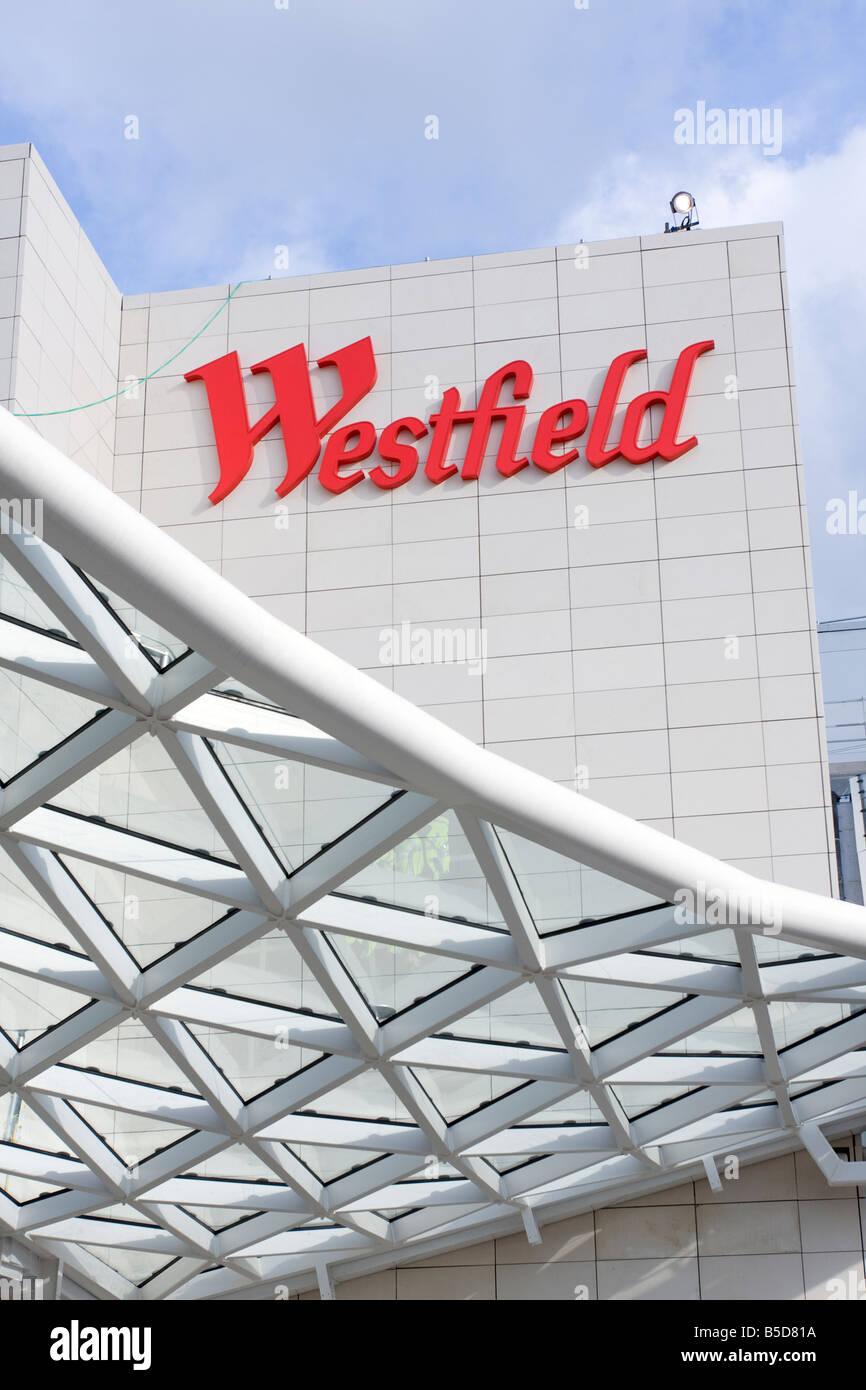 Exterior of Westfield Shopping complex at Shepherds Bush London Stock ...