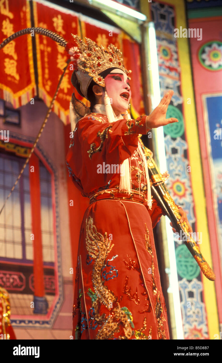 chinese opera at goddess of mercy temple georgetown penang malaysia ...