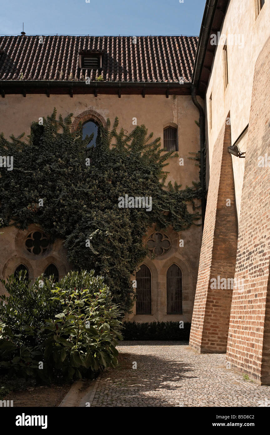 Prague inside St Agnes's convent courtyard Jewish Quarter Stock Photo ...
