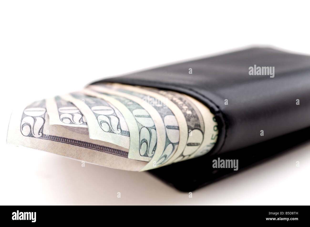 Bills in a wallet Stock Photo - Alamy