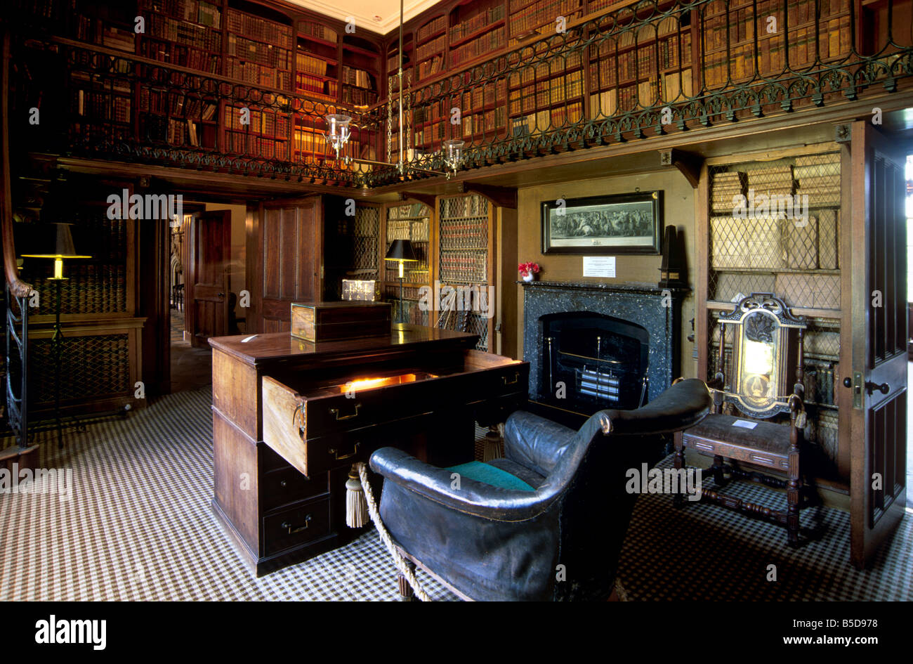 The study and desk where Sir Walter Scott wrote his novels, Abbotsford ...