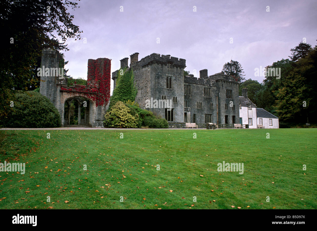 Ruins of Armadale Castle, seat of the MacDonalds of Skye from the19th ...