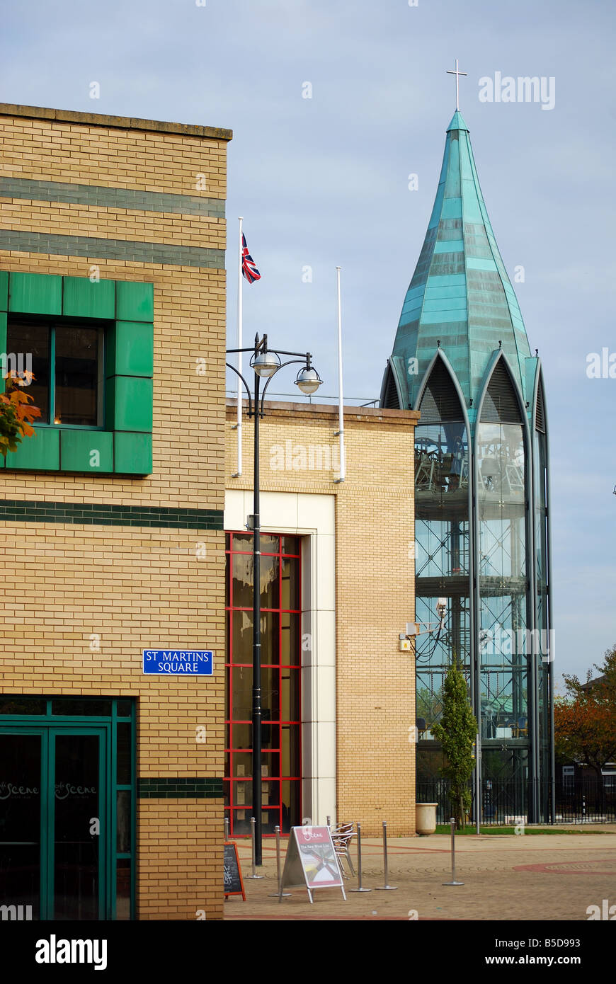 basildon Glass Bell Tower Stock Photo - Alamy