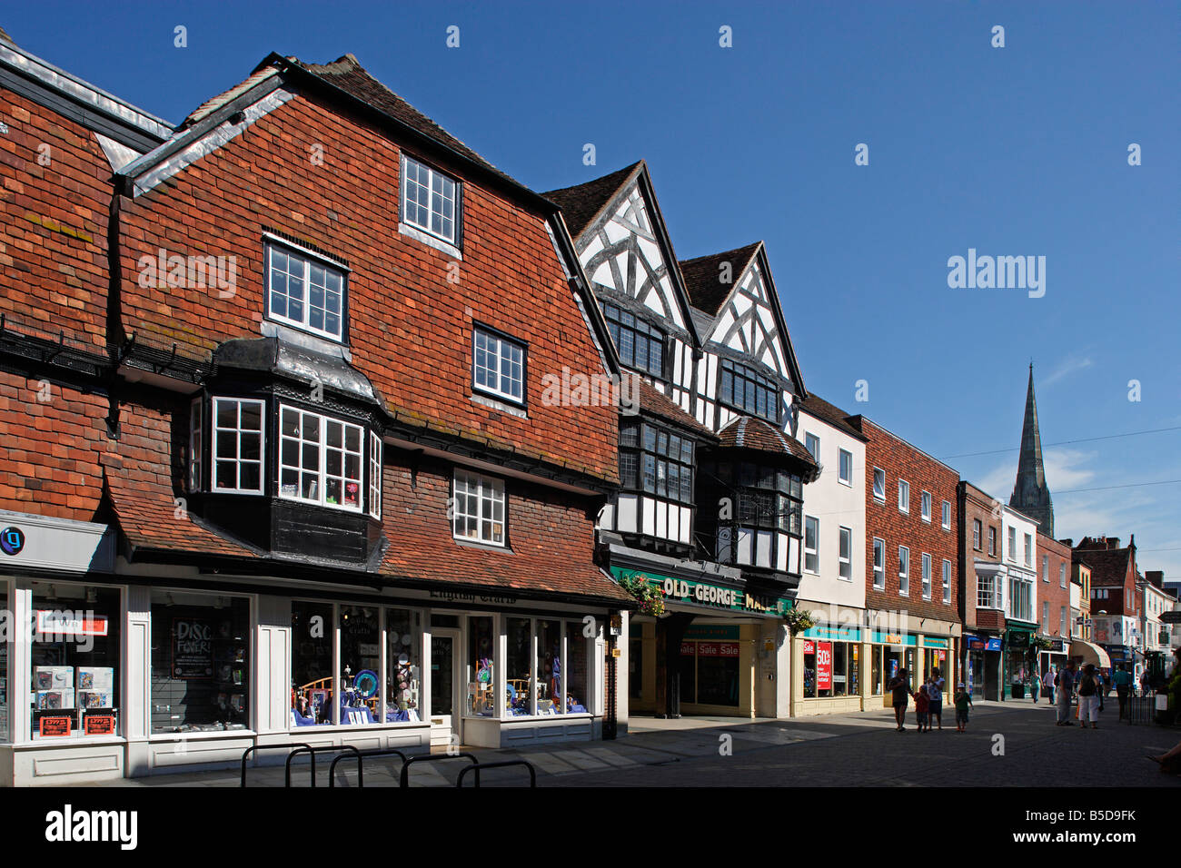 Salisbury Old Town typical houses Wiltshire UK Stock Photo - Alamy
