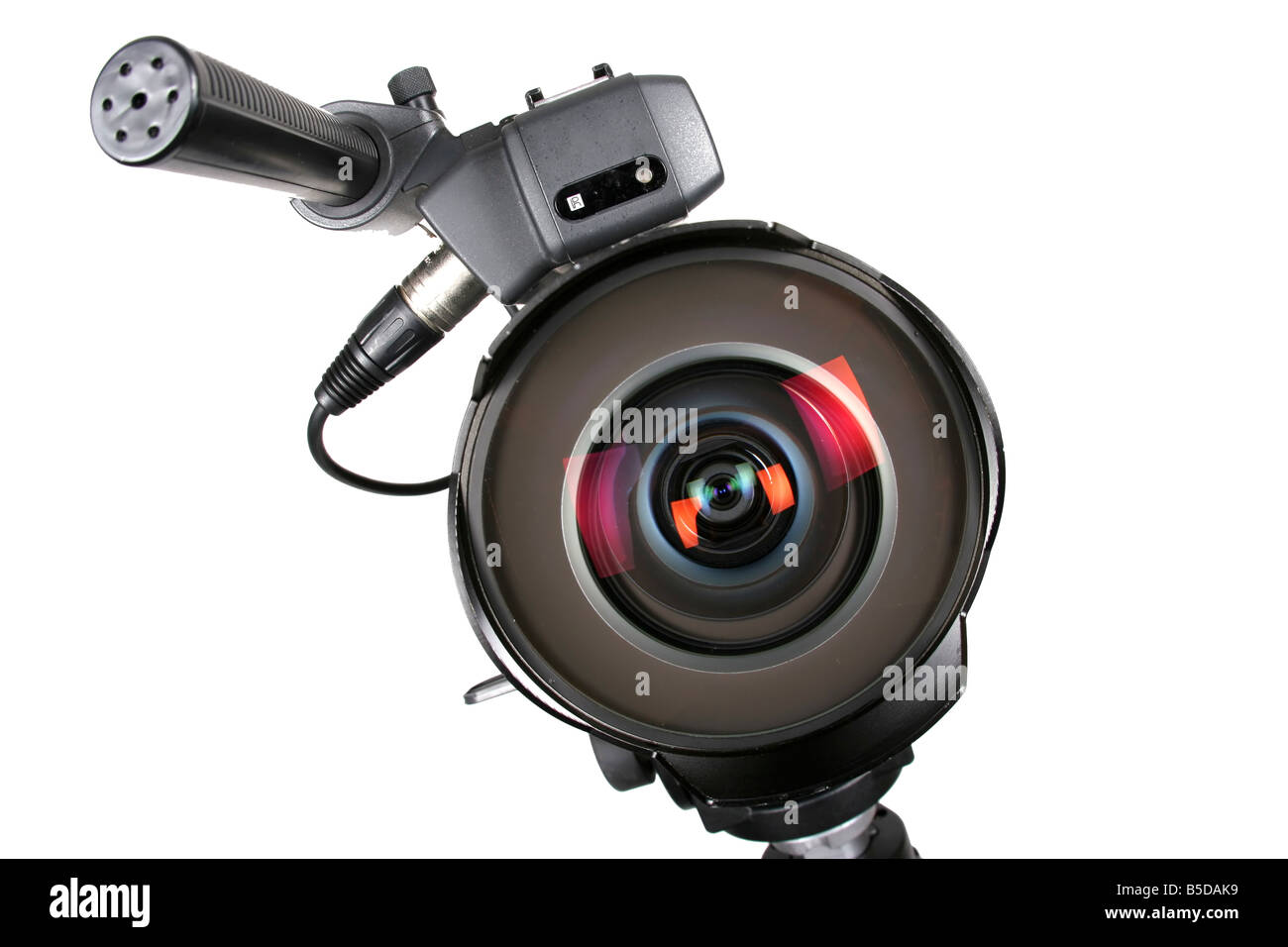 The ultra wide fisheye lens of a commercial video camera Stock Photo ...