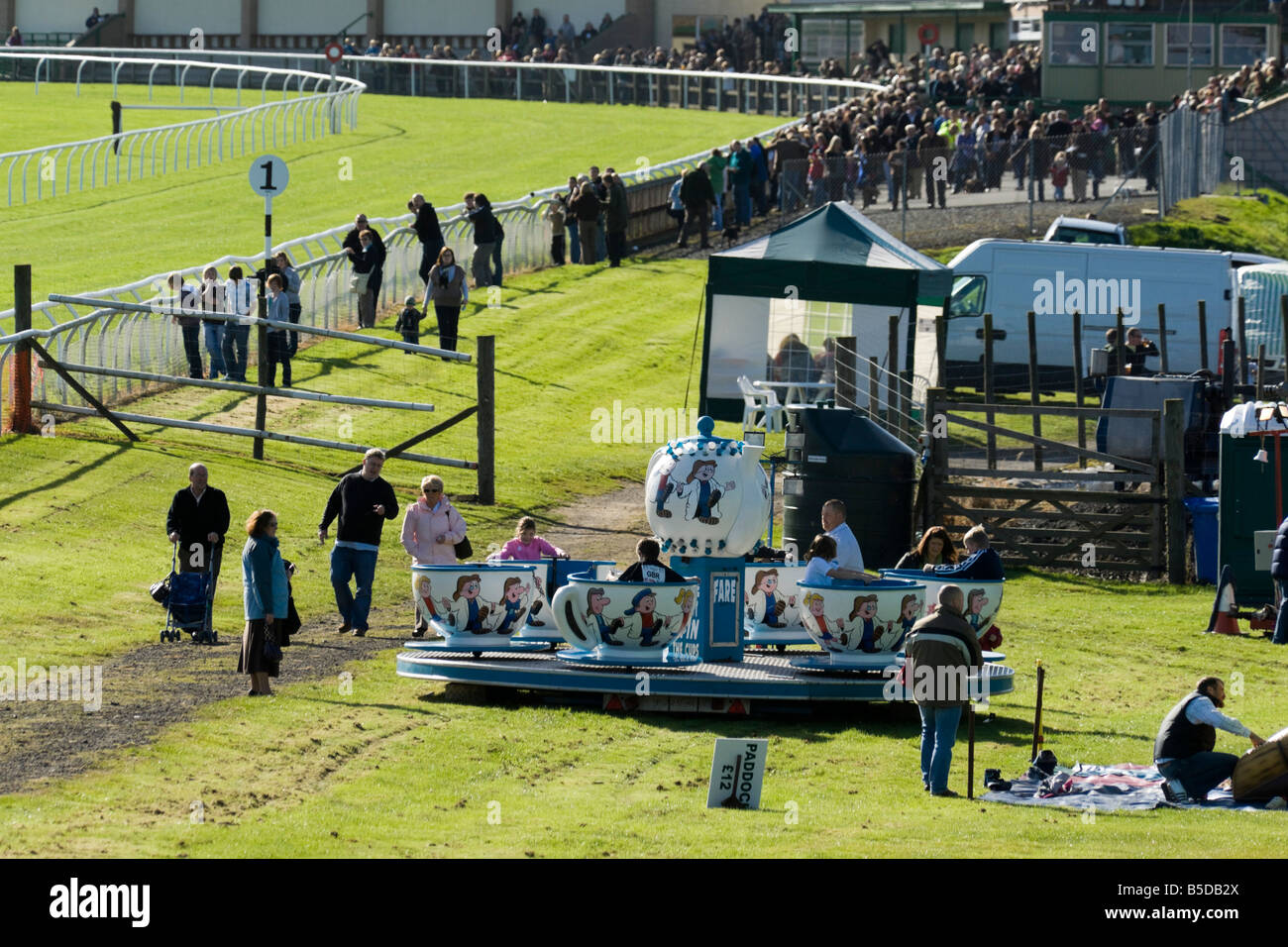 Kelso Races family day with entertainment for children Stock Photo - Alamy