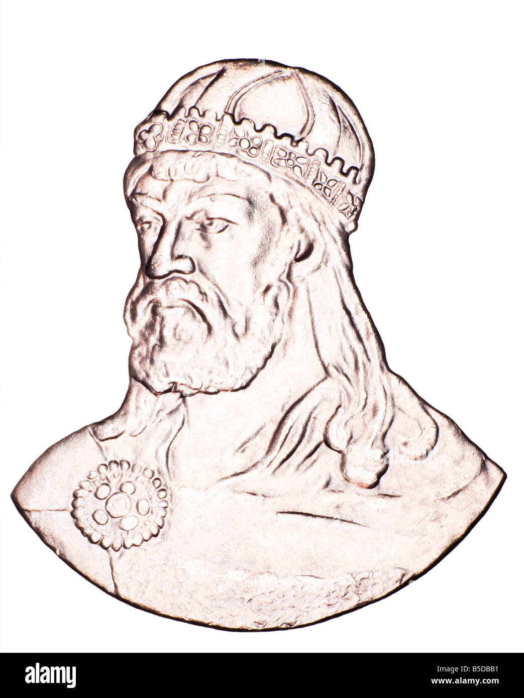 Portrait of King Mieszko I of Poland from Polish coin of 1979 Stock ...