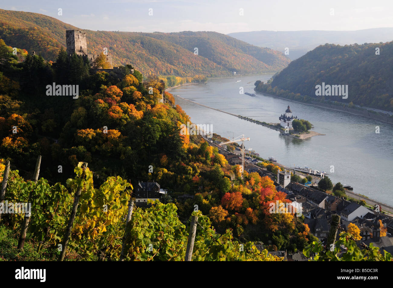 Rhine valley in autumn, Germany Stock Photo - Alamy