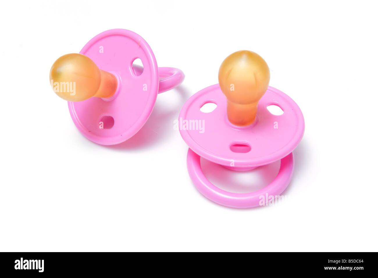 Babies dummy or pacifier isolated on a white studio background Stock ...