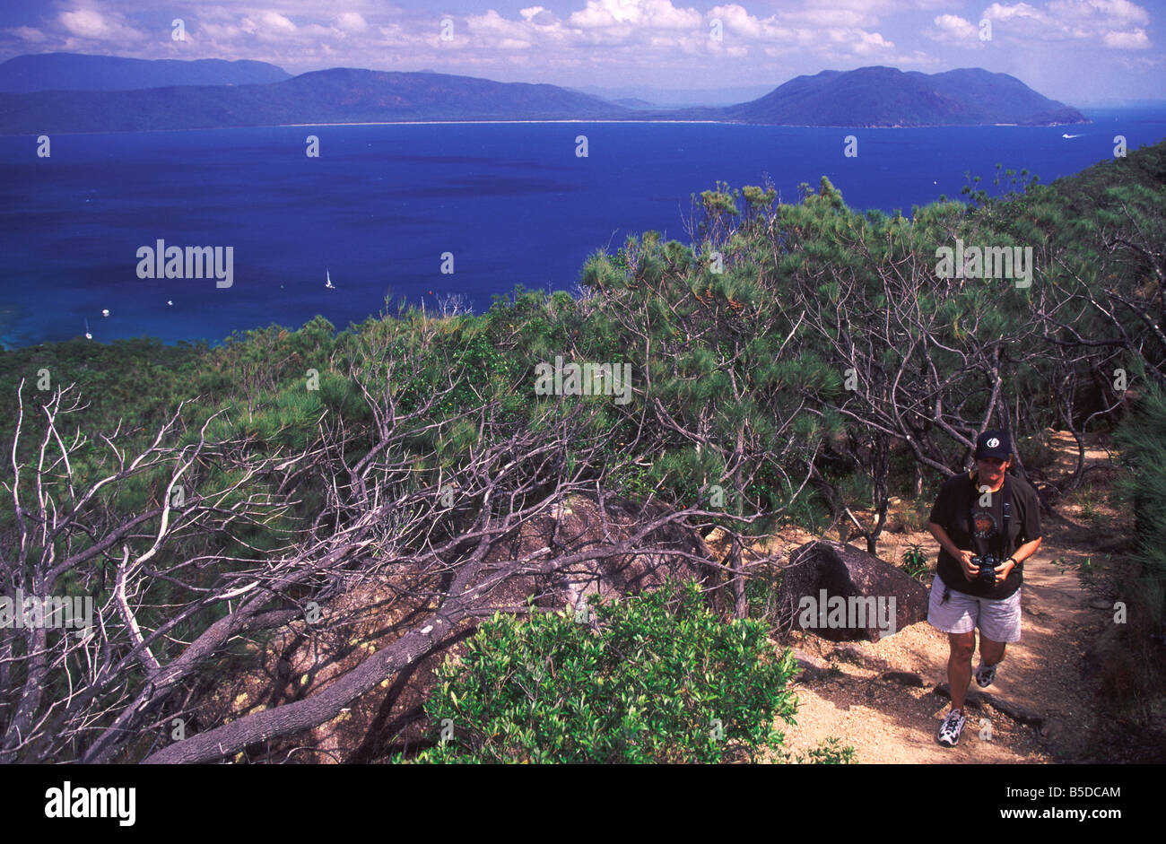 The long walk to the summit of Fitzroy Island known as the Boulders ...