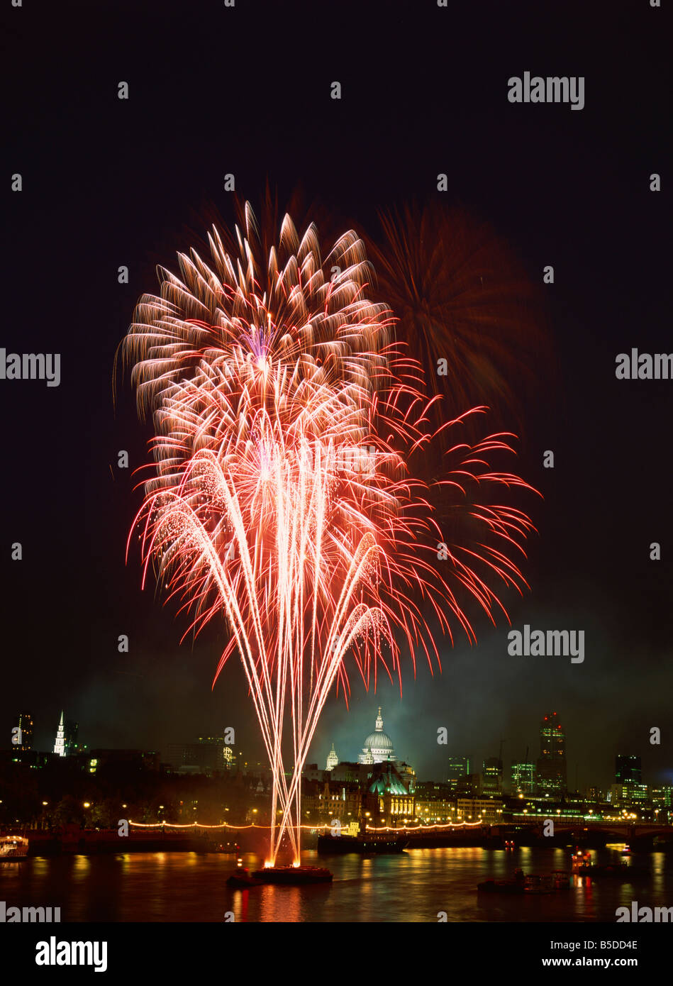 Fireworks display over The Thames for the Lord Mayor s Show London ...