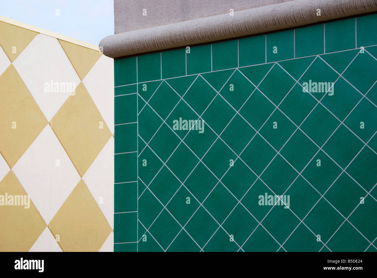 Colorful glazed tile exterior walls Stock Photo - Alamy