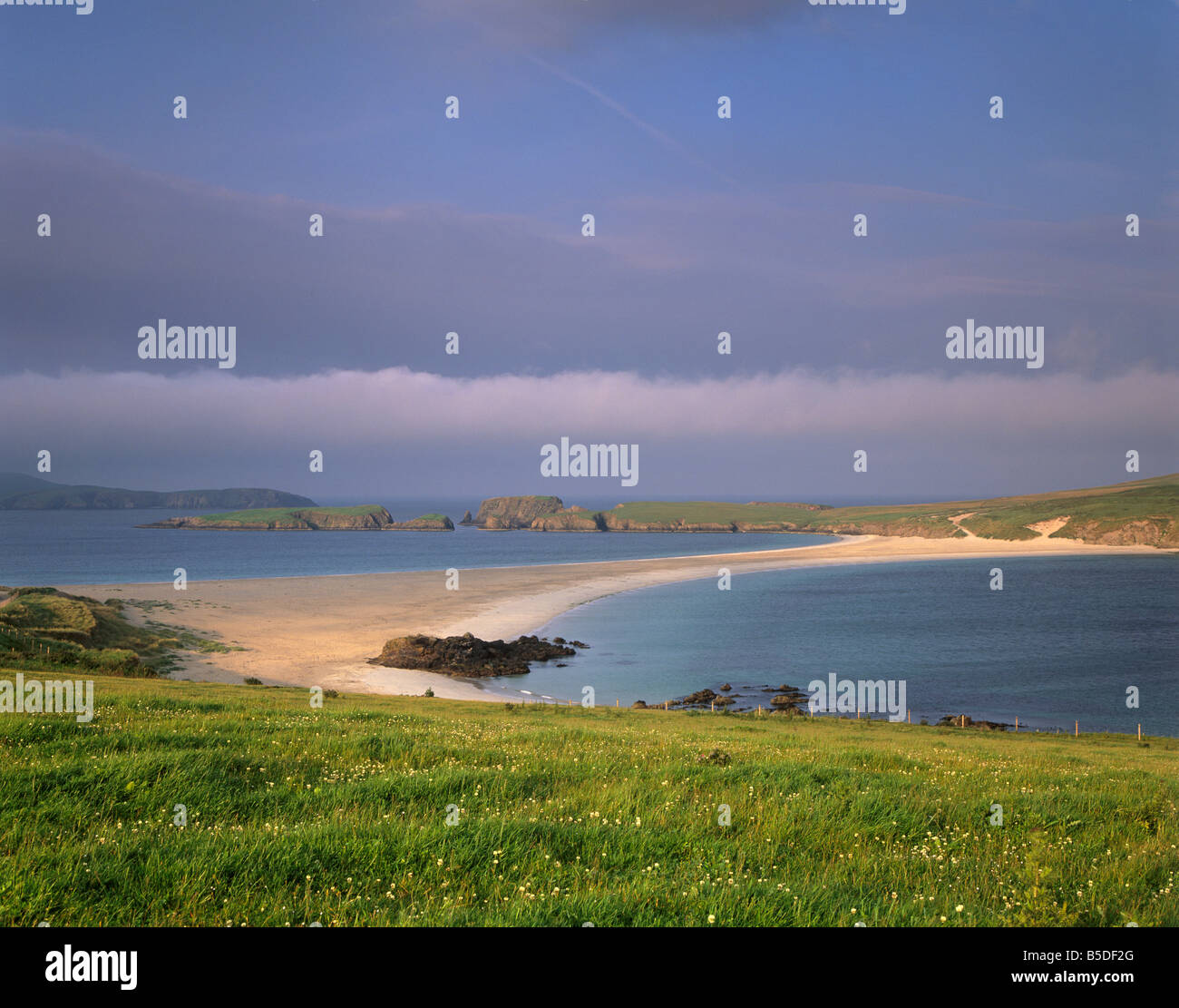 St. Ninian's Isle tombolo, connecting St Ninian to Mainland, South ...