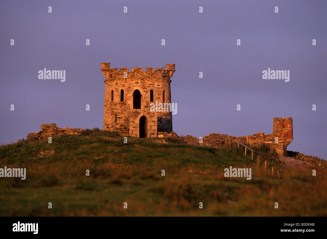 Folly built by Arthur Nicolson, laird of Fetlar, in the 19th century ...