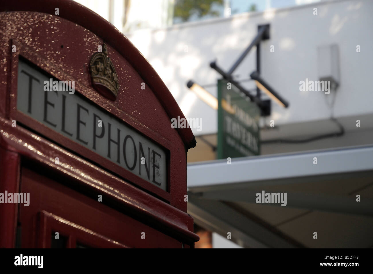 Telephone box outside the Lords Tavern London Stock Photo - Alamy