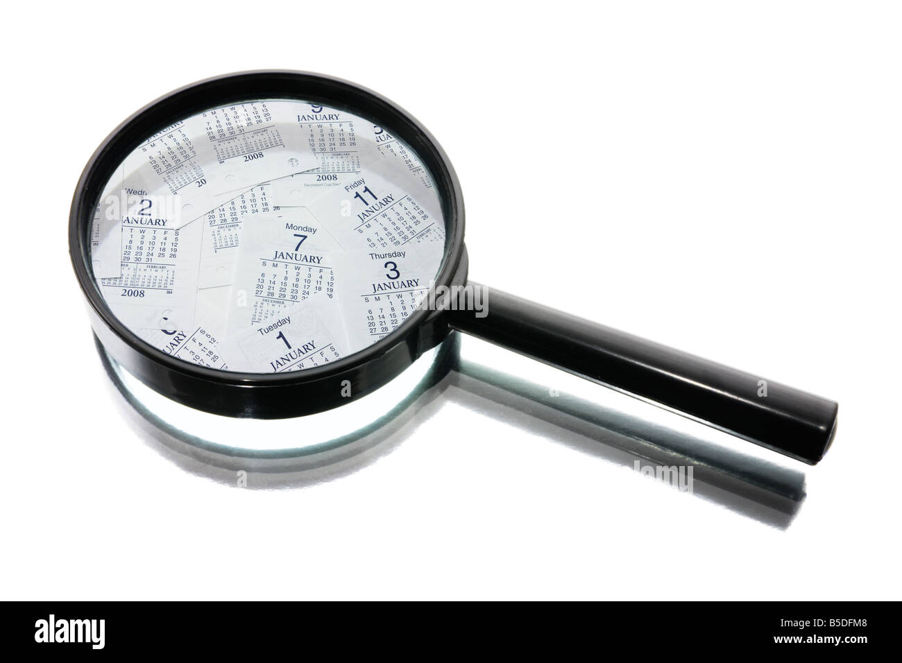 Magnifying glass numbers Cut Out Stock Images & Pictures - Alamy