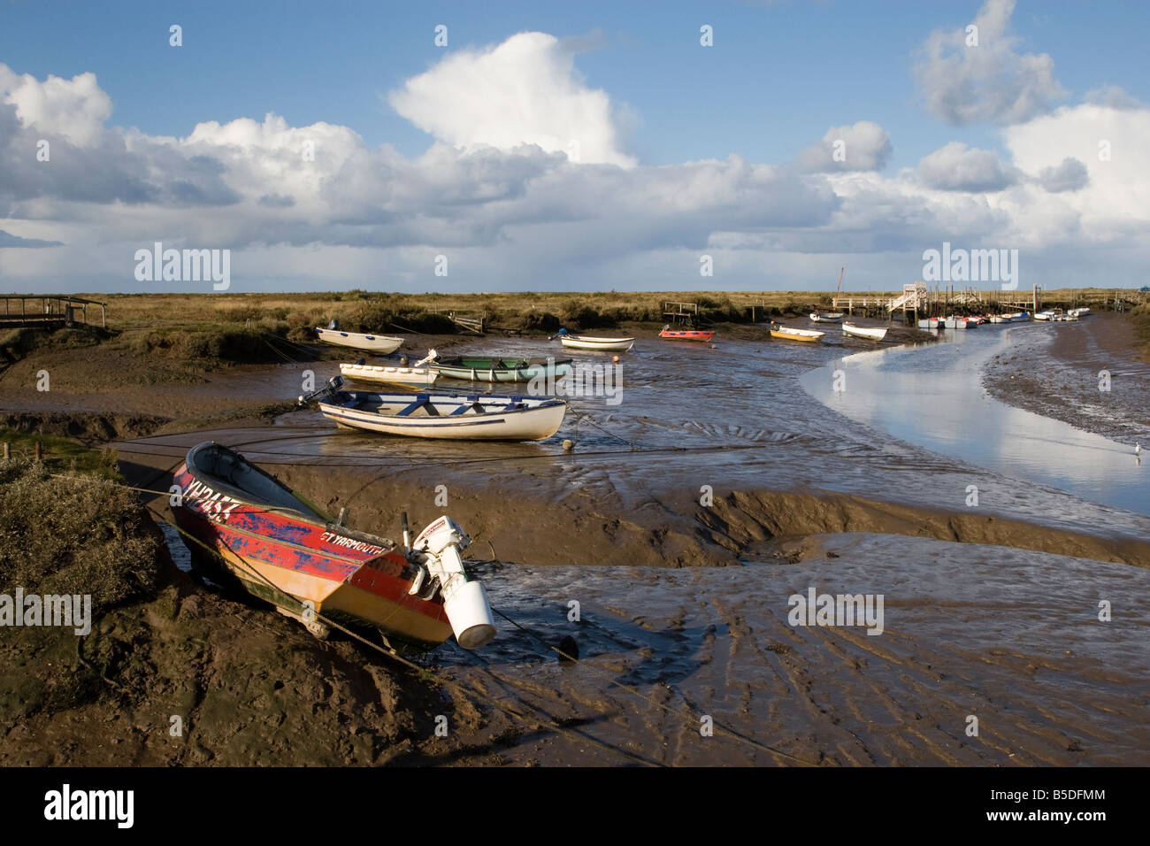 Morston quay at low tide, North Norfolk Stock Photo - Alamy