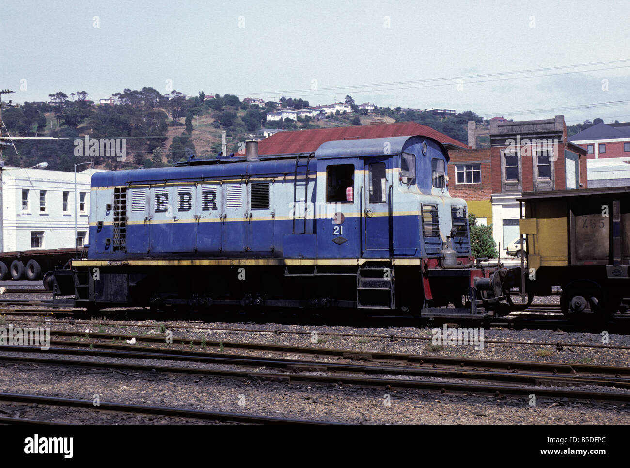 Emu Bay Railway loco No 21 at Burnie, Tasmania, Australia 1988 Stock ...