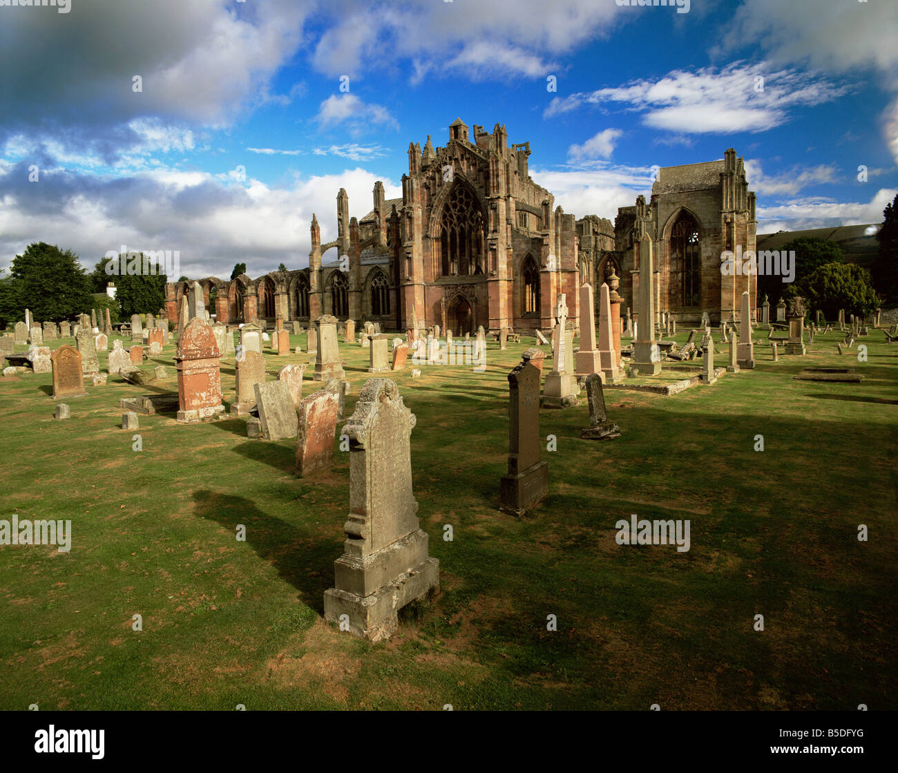 Melrose Abbey, Melrose, Borders, Scotland, Europe Stock Photo - Alamy