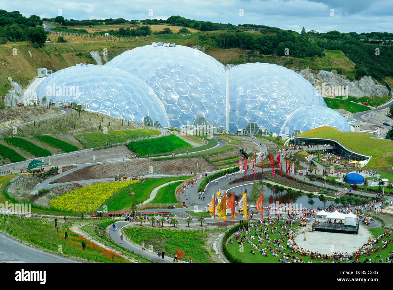 Humid Tropics biome at the Eden Project, near St Austell, Cornwall ...