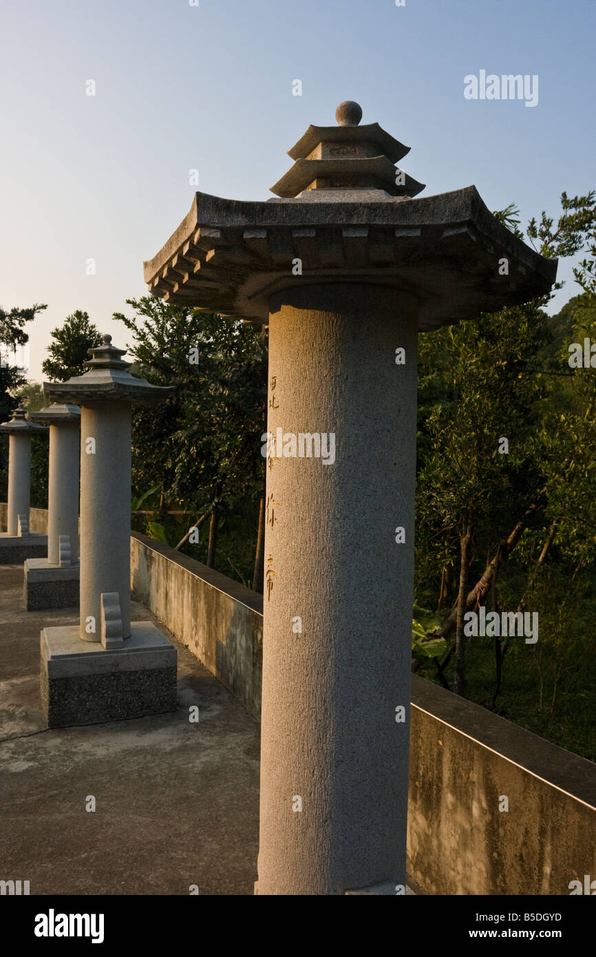 Japanese style stone lantern pillars, Taoyuanli, Changhua, Taiwan ...