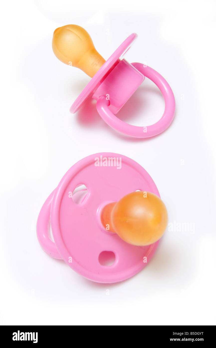 Babies dummy or pacifier isolated on a white studio background Stock ...
