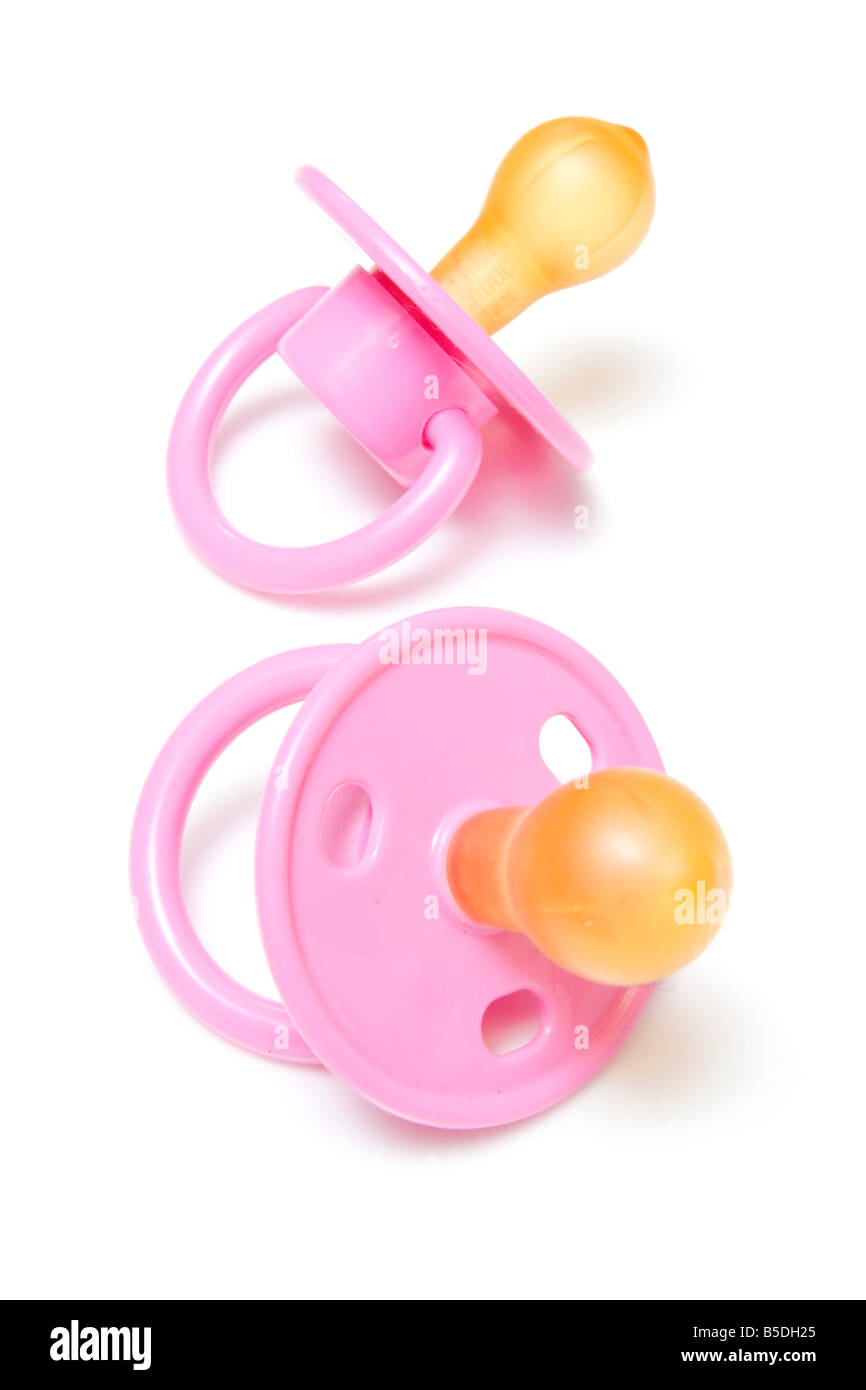 Babies dummy or pacifier isolated on a white studio background Stock ...
