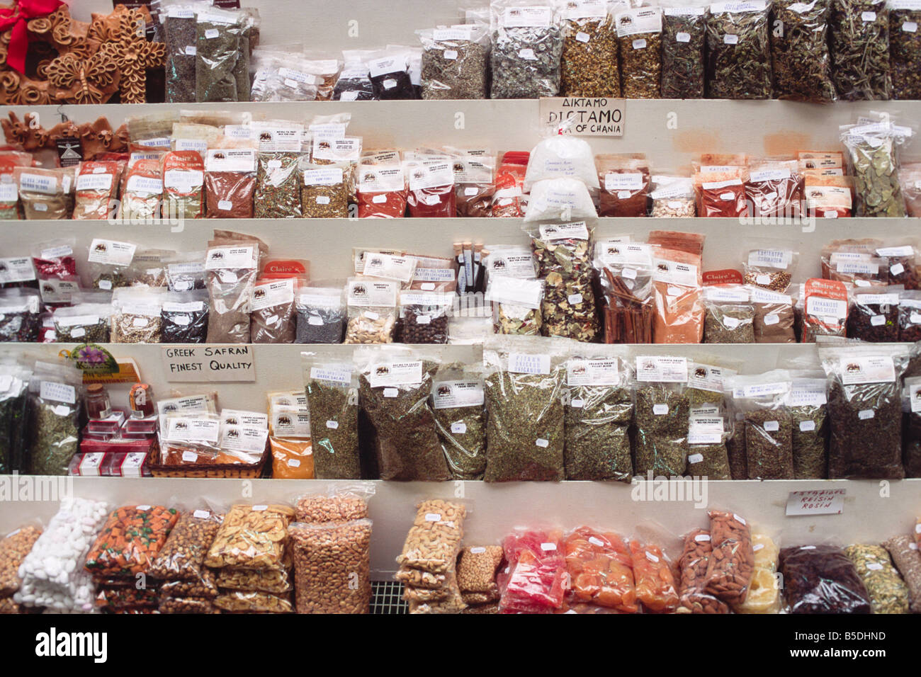 Weekendtrip chania province town crete greece herbs spices hi-res stock ...