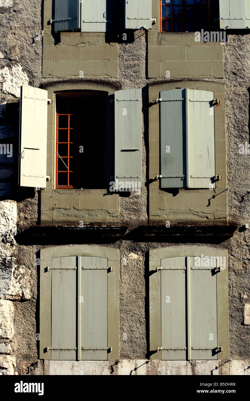 Window shutters, Nyon, Switzerland Stock Photo - Alamy